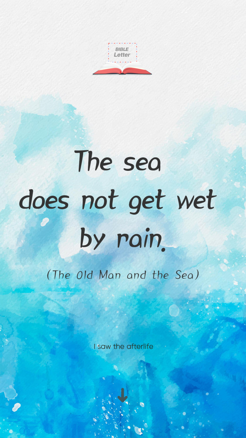 The sea does not get wet by rain.